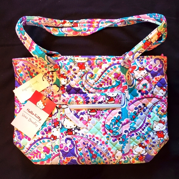 Vera Bradley | Bags | Vera Bradley Hello Kitty Paisley Small Vera Tote ...